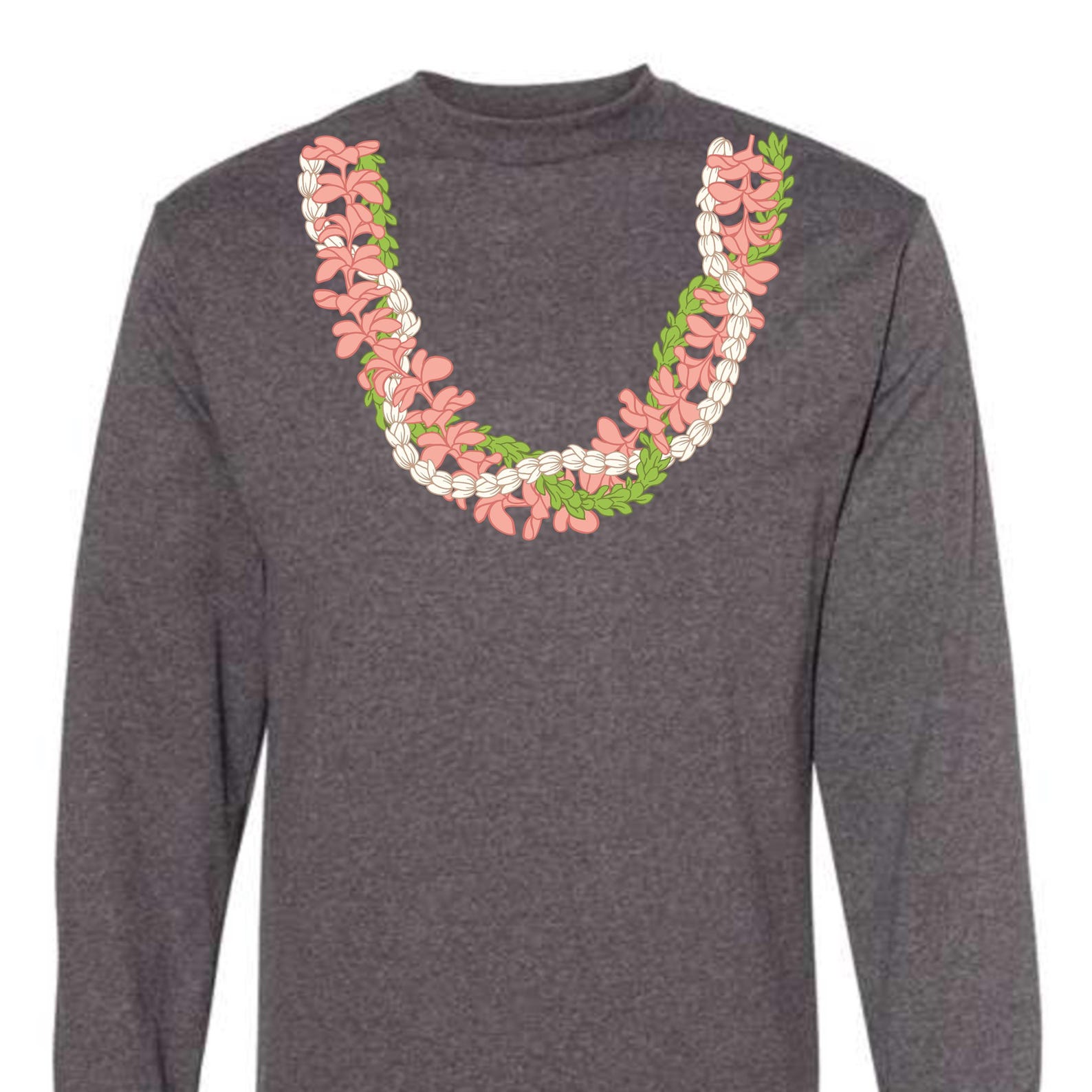 Long Sleeve PLUMERIA, PIKAKE, PAKALANA Floral Lei Dtf Print - Etsy