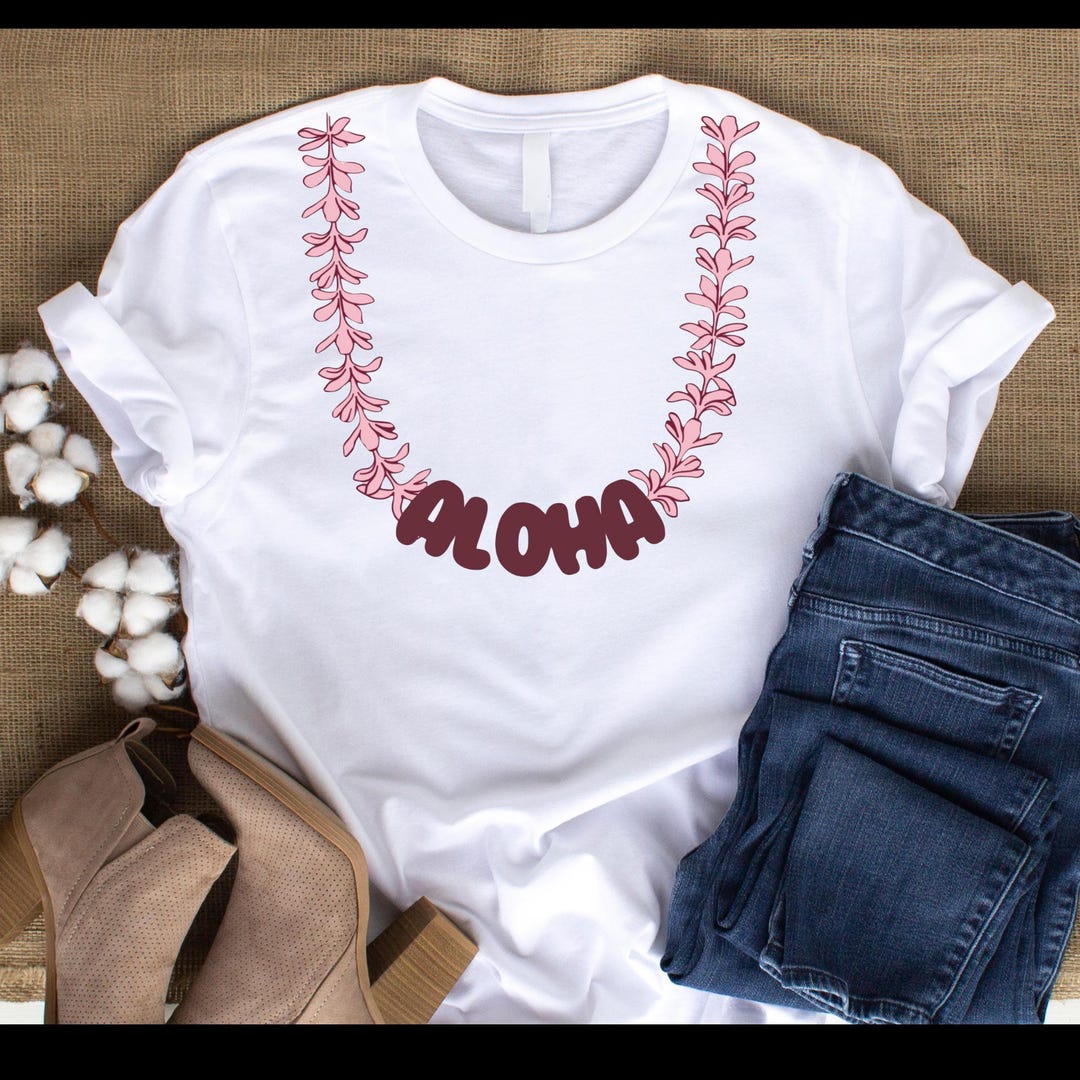 Tshirt Aloha Plumeria Lei DTF PRINT - Etsy