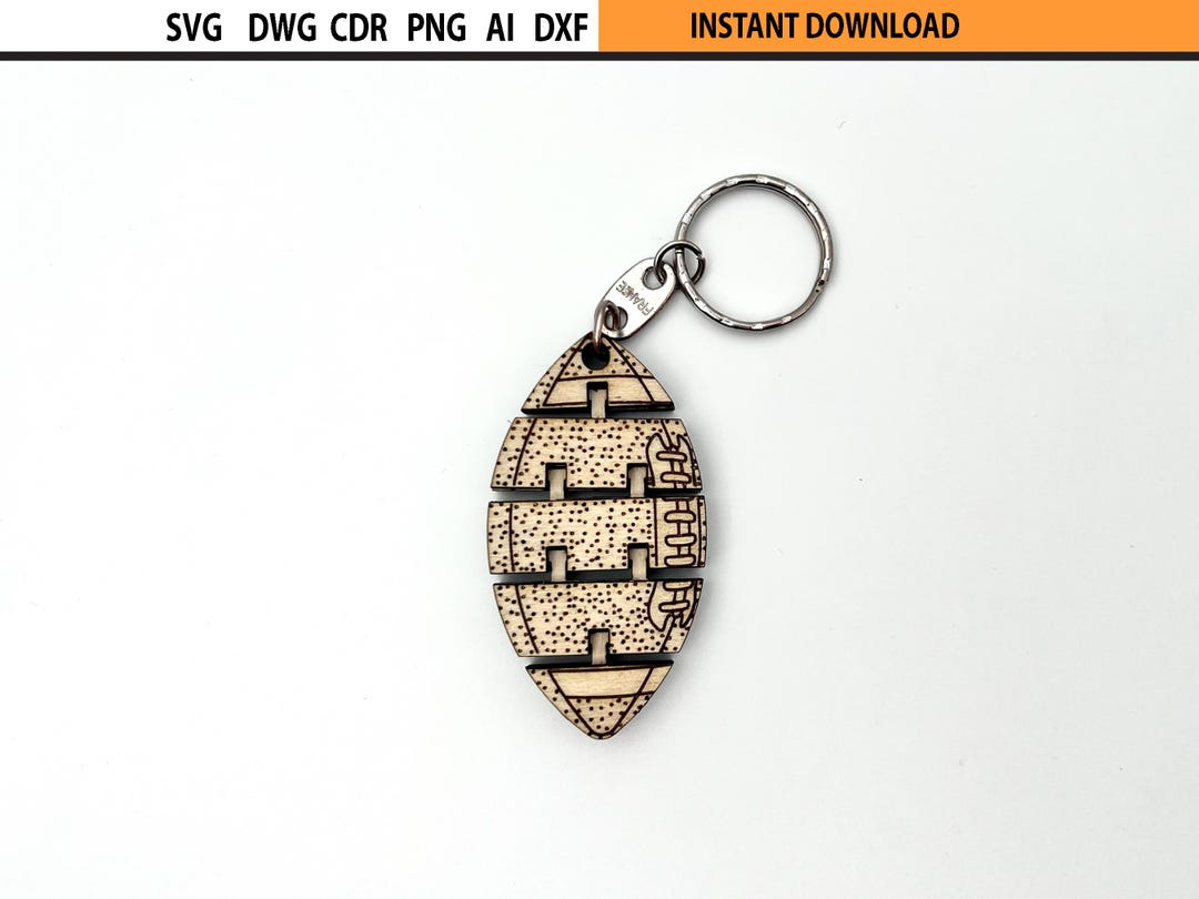 Laser Cut Football Keychain SVG, Fidget Toy (digital File) - Etsy