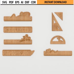 Ruler Design Bundle Centimeters and Inches , Ruler Set of 16 SVG DXF ...