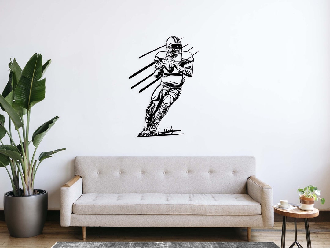 American Football Player Svg, Football DXF, Football PNG, Nfl Wall ...