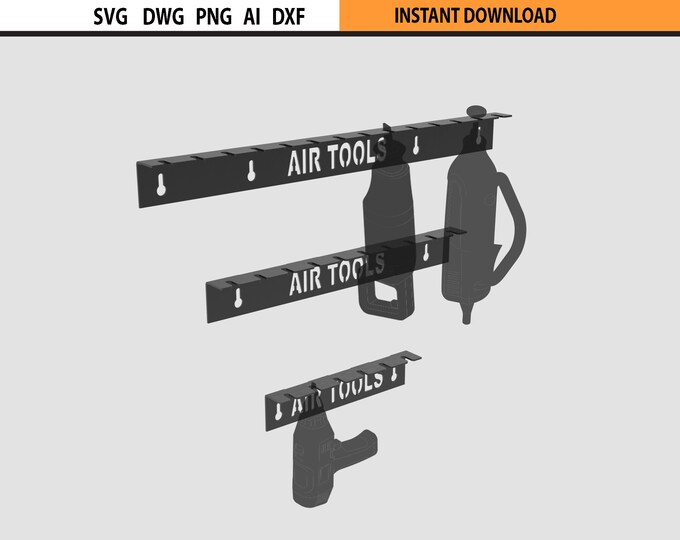 Air Tool Holder Rack DXF Files for Plasma, Workshop, Garage, CNC ...