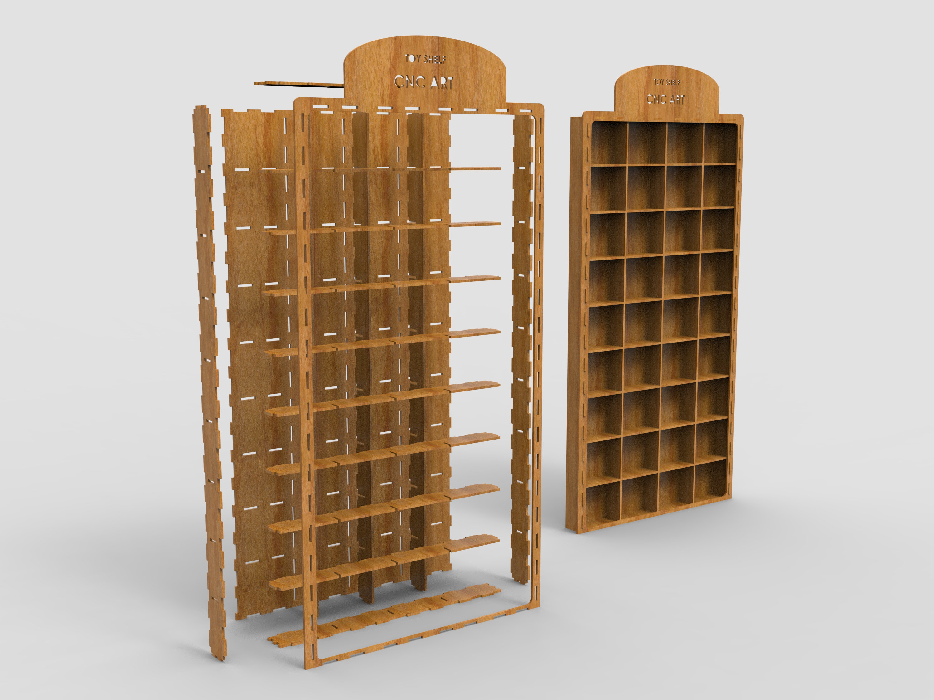 Laser Cut Wooden Toy Shelf 2 Set SVG DXF Design Bundle (digital ...