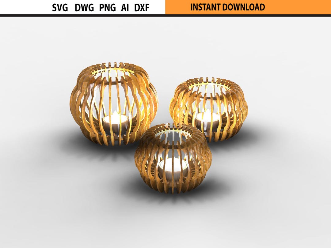 Laser Cut Tea Light Design Svg 3 Set Bundle, Laser Cut Tea Light Design ...