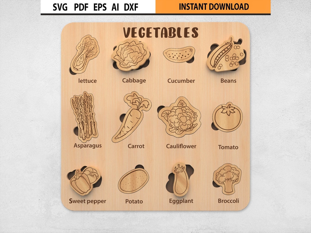 Children Puzzle Laser Cut SVG DXF | Puzzle SVG Design | Laser Cut Toy ...