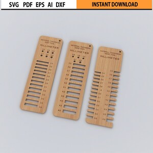 Kerf Tool Laser Cut Bundle SVG, Material Thickness Test Tool, Kerf Tool ...