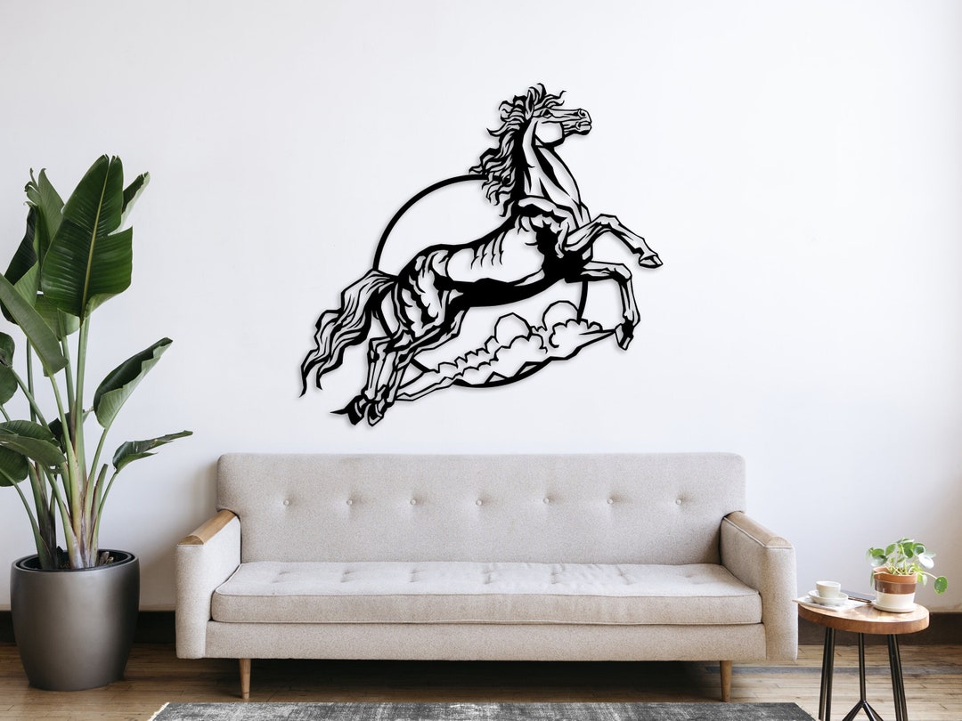 Horse Wall Art SVG, DXF, Animals Laser Cut File, Dxf for Plasma, Horse ...