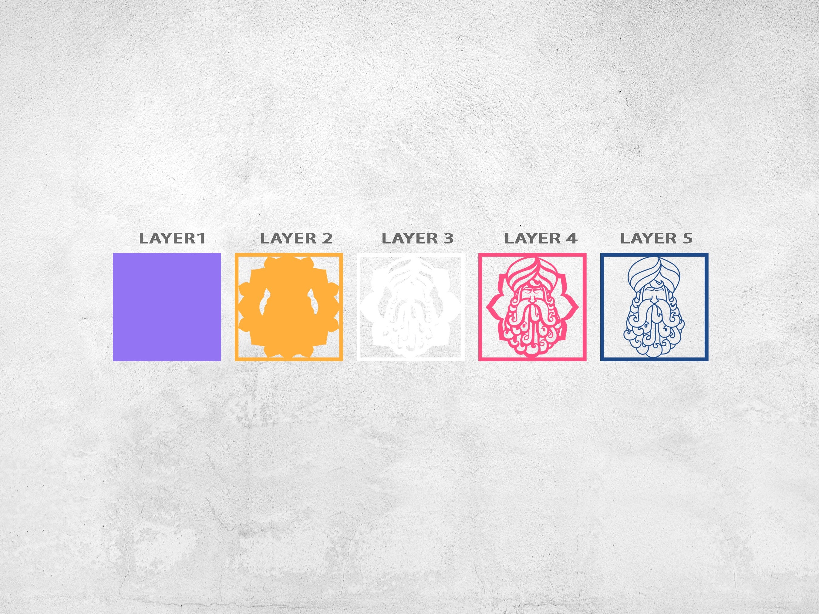 3D SVG Indian Turban Man Layered Shadow Box DXF Mandala - Etsy