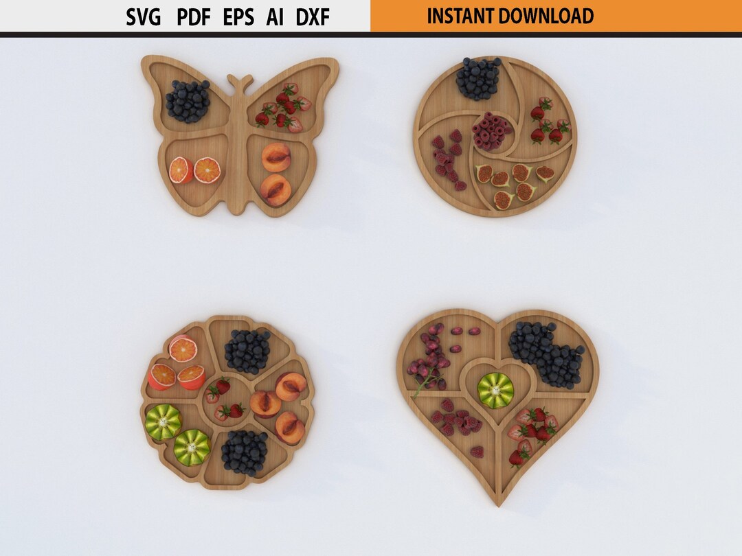 Serving Tray Bundle 12 Design Cut Files SVG DXF Instant Download Bundle ...
