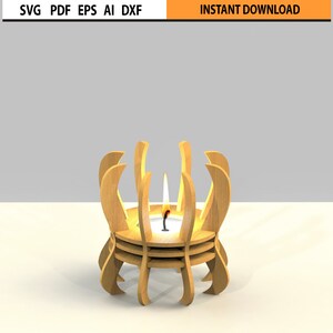 Laser Cut Tea Light Design SVG File, Laser Cut Pendant Lamp Design SVG ...