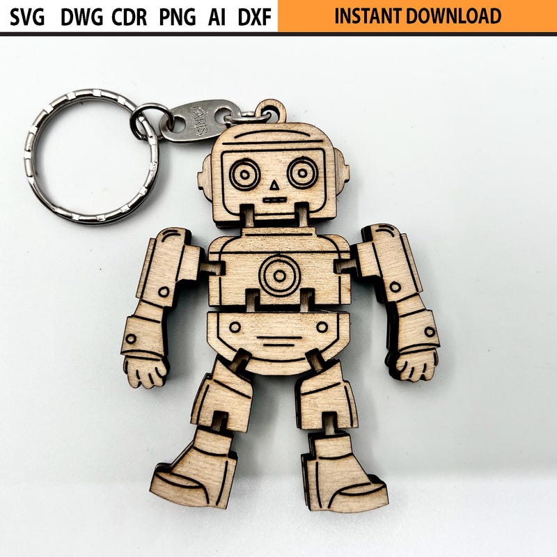 Robot Puzzle Laser Cut - Etsy