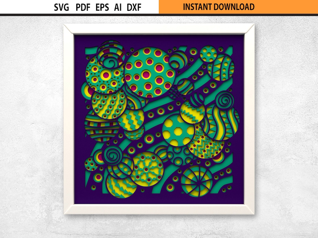 3D SVG Galaxy Universe DXF Mandala Files, Layered Shadow Box Cut Files ...