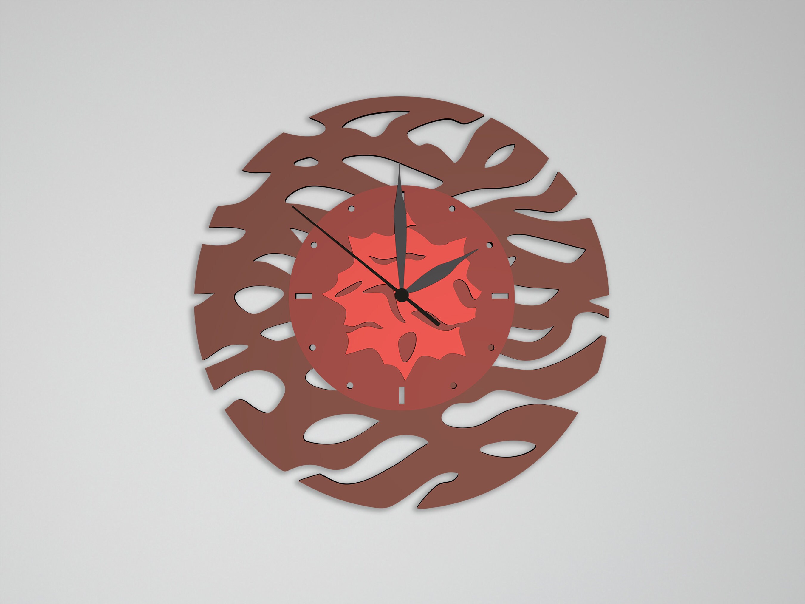 Laser Cut Wall Clock Svg File Design Glowforge Wall Clock Svg - Etsy
