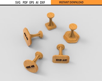 Custom Laser Cut Stamp Handle SVG - Digital Download for Personalized ...