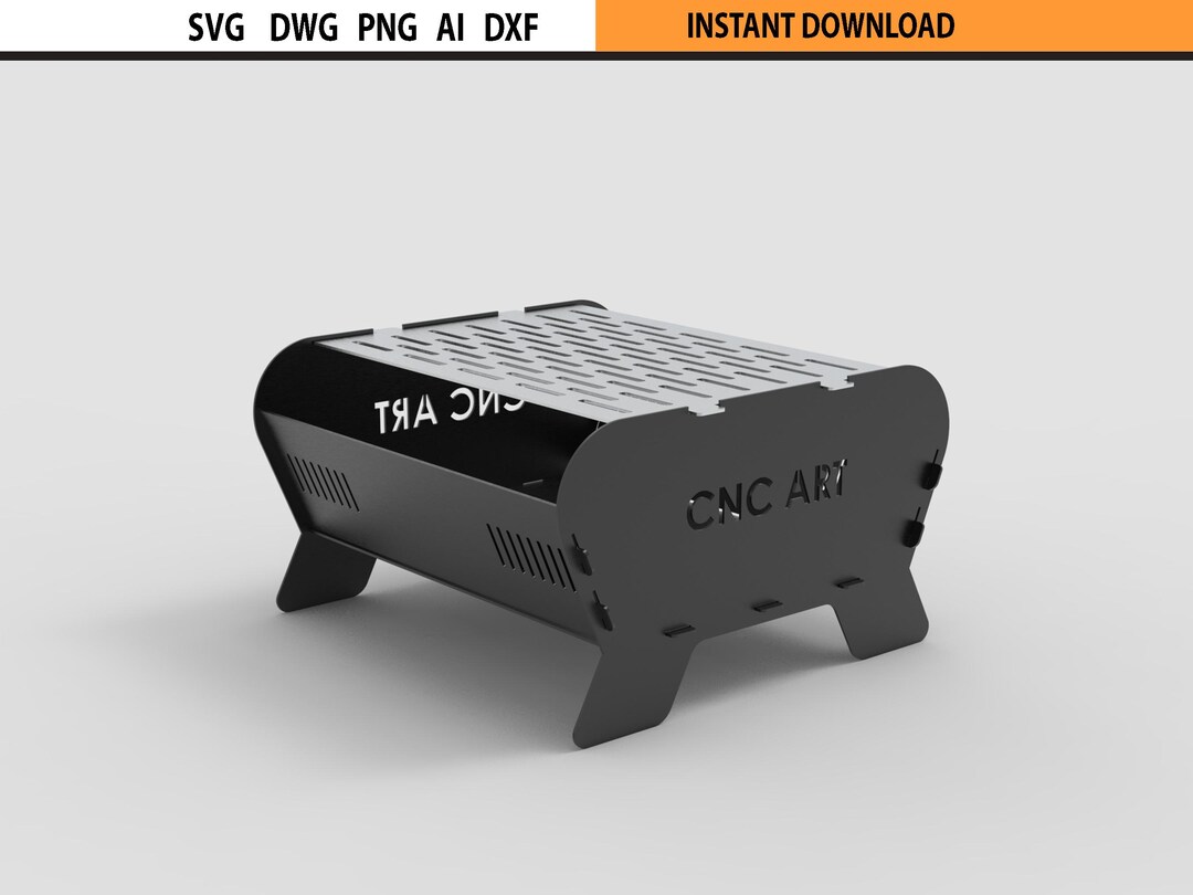 Laser Cut Grill Fire Pit Design, Portable BBQ, CNC Files (digital ...