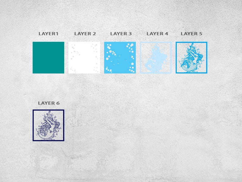 3D SVG Multilayer Mermaid DXF Laser Cut Mandala Files, Layered Shadow ...