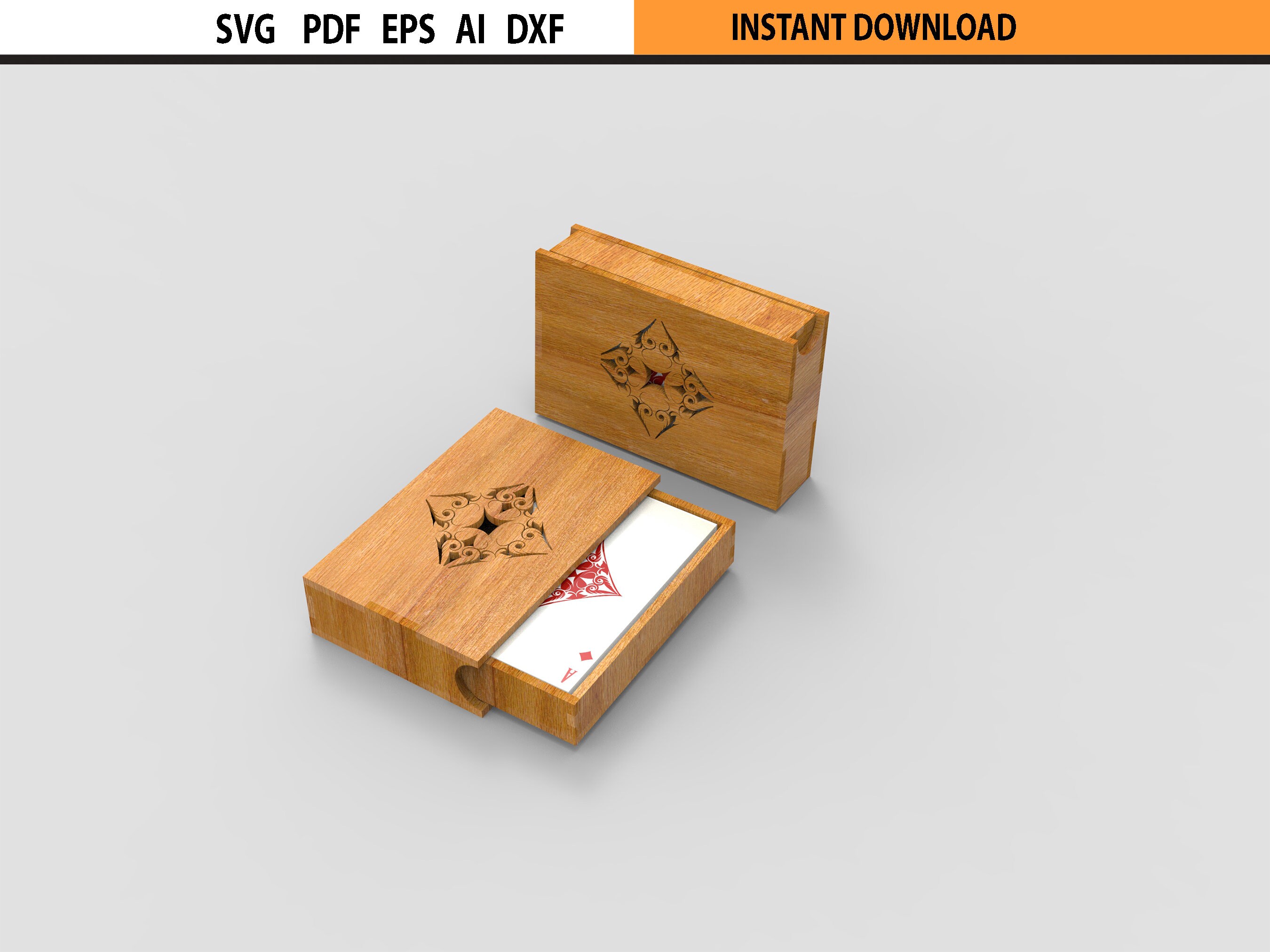 Laser Cut Poker Card Case Design (svg, Pdf, Ai, Dxf, Eps) (digital ...