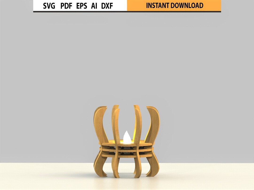 Laser Cut Tea Light Design SVG File, Laser Cut Pendant Lamp Design SVG ...