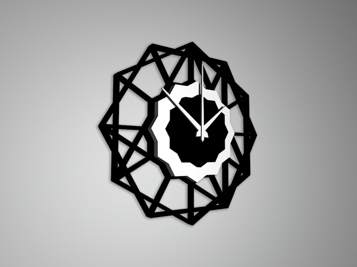 Laser Cut Wall Clock Svg File Design Glowforge Wall Clock Svg - Etsy