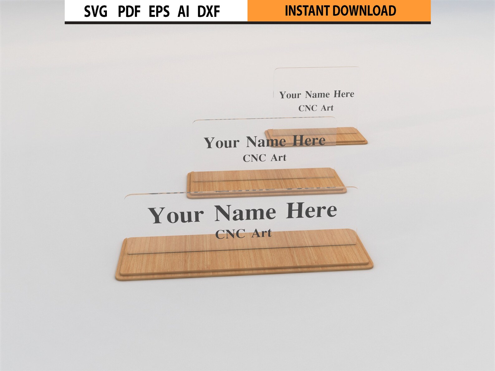 Laser Cut Desk Name Plate Bundle Set of 3, Laser Cut Desk Name Plates ...