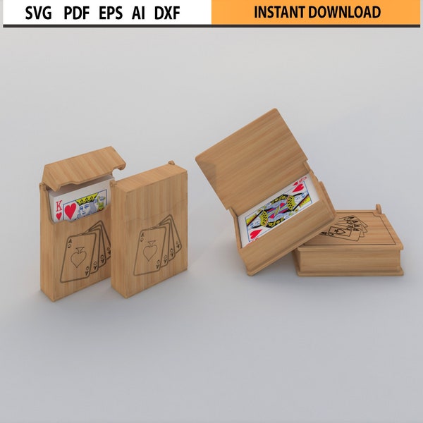 Playing Card Box Svg - Etsy