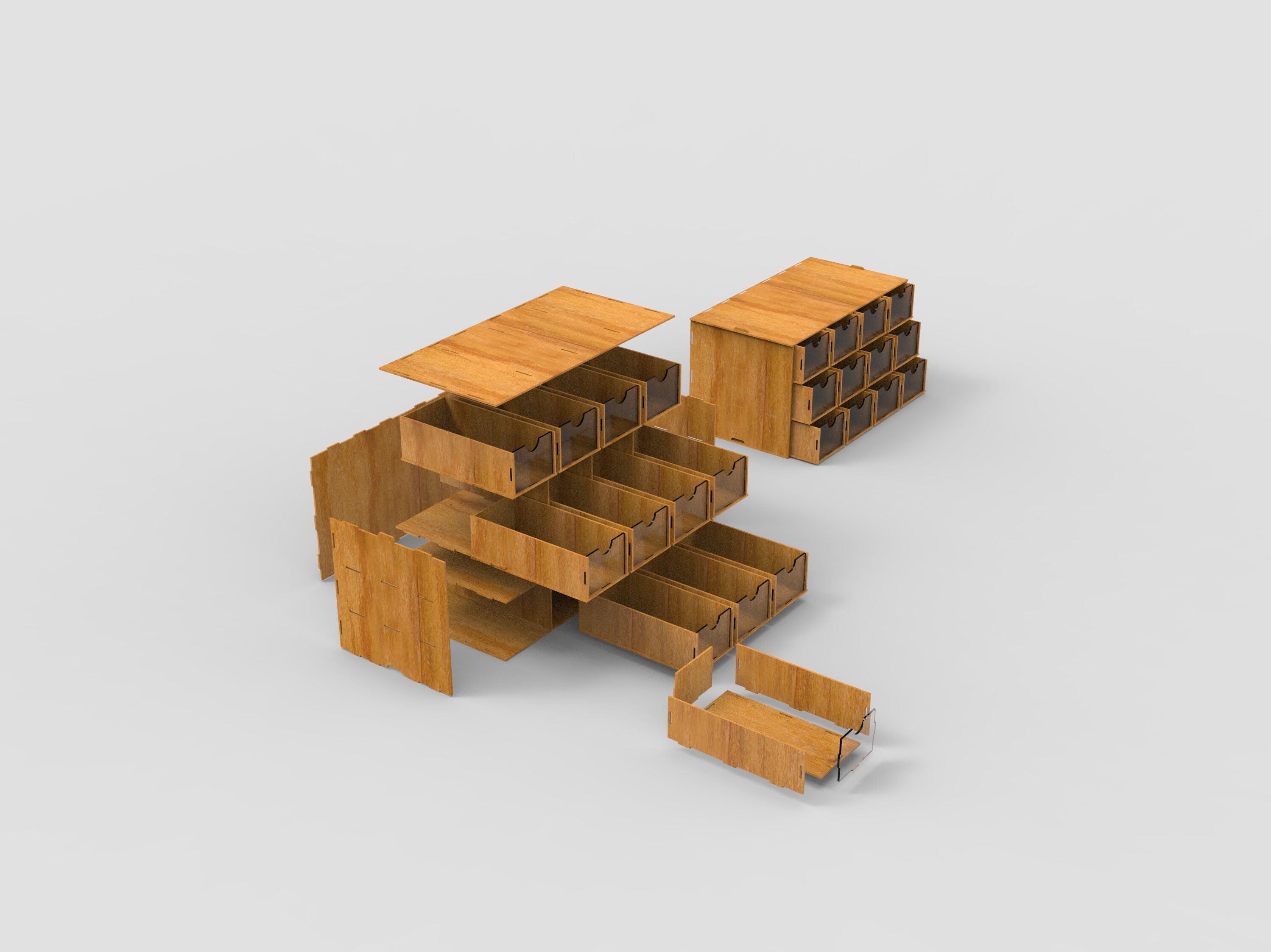 Laser Cut Storage Box SVG Design Bundle | 2 Set | Drawer Designs ...