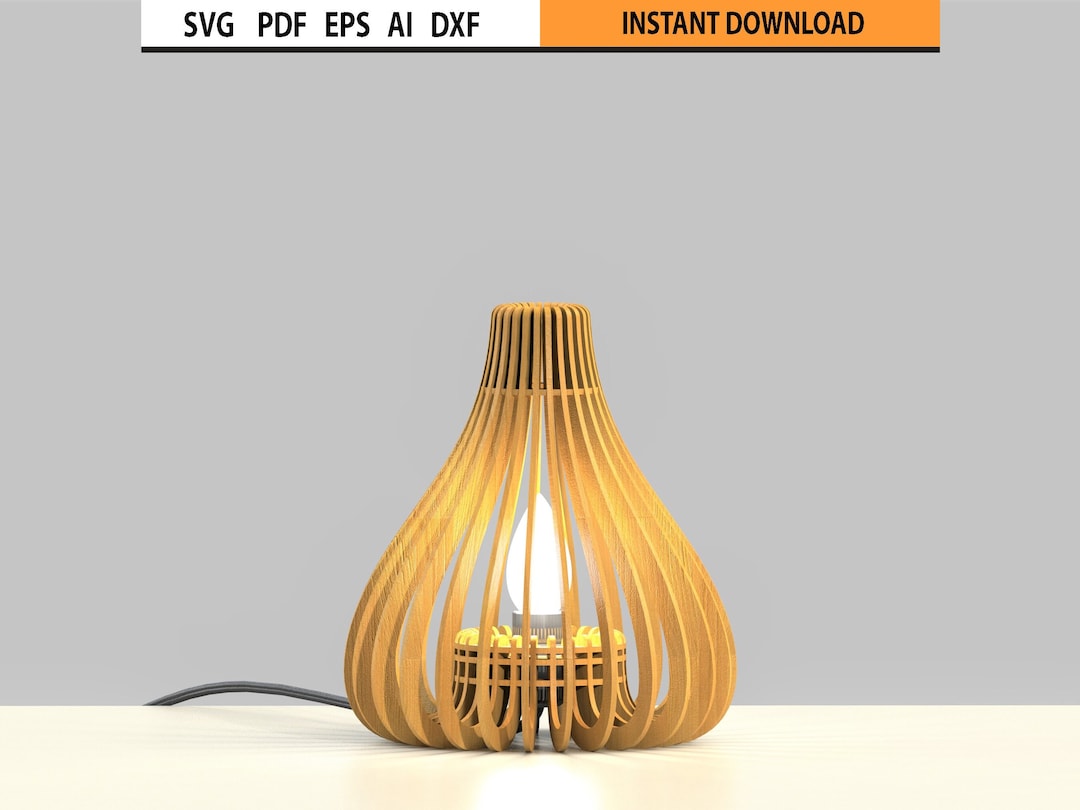 Laser Cut Table Lamp Design File Svg, Lampshade Design Cut Files SVG ...
