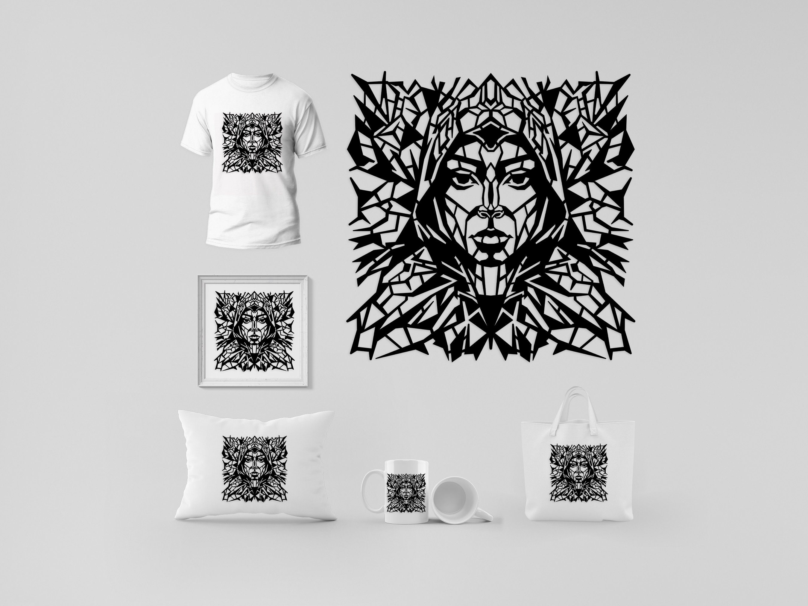 Woman Face Wall Art SVG DXF Woman Laser Cut File Dxf for - Etsy