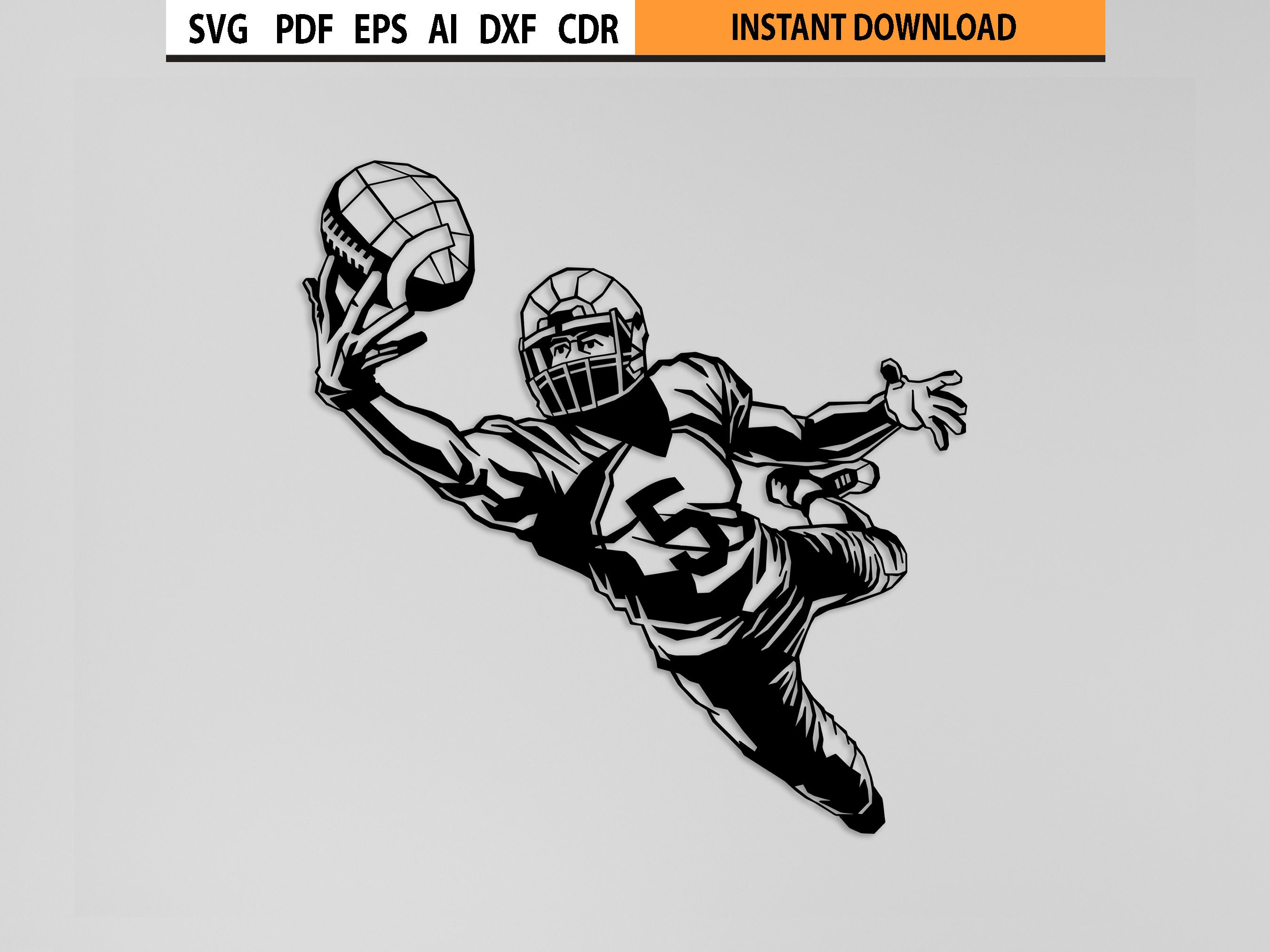 American Football Player Svg, Football DXF, Football PNG, Football Team ...