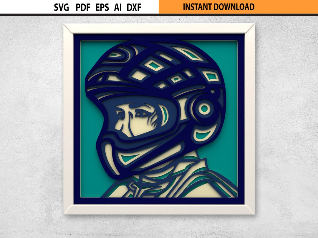 Motorcycle Girl Shadow Box SVG | 3D Mandala Wall Art (digital Download ...