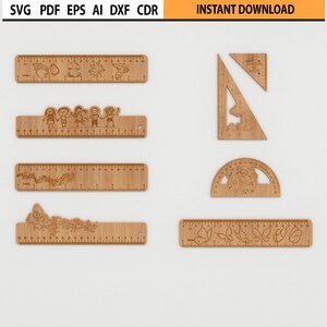 Ruler Design Bundle Centimeters and Inches , Ruler Set of 16 SVG DXF ...