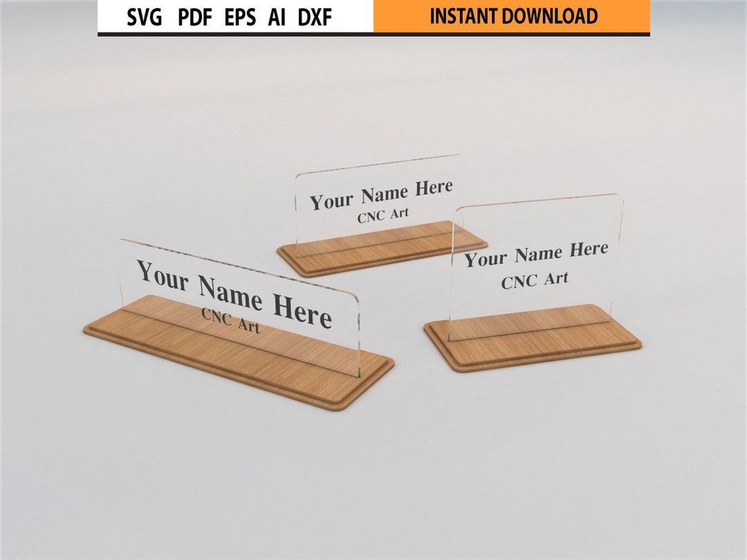 Laser Cut Desk Name Plate Bundle Set of 3, Laser Cut Desk Name Plates ...