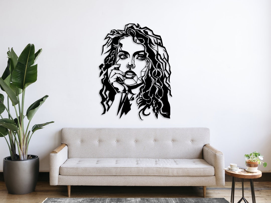 Woman Face Wall Art SVG DXF Portrait Laser Cut File, Dxf for Plasma ...