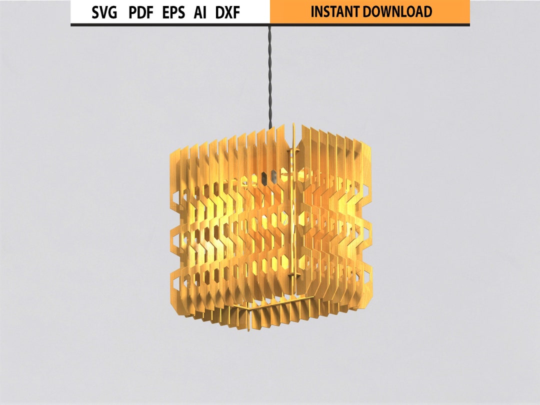 Decorative Lampshade SVG DXF File Chandelier Pendant - Etsy