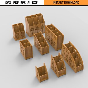 Laser Cut Remote Control Holder Design Bundle SVG 8set- Laser Cut ...