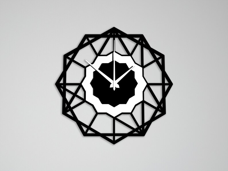 Laser Cut Wall Clock Svg File Design Glowforge Wall Clock Svg - Etsy