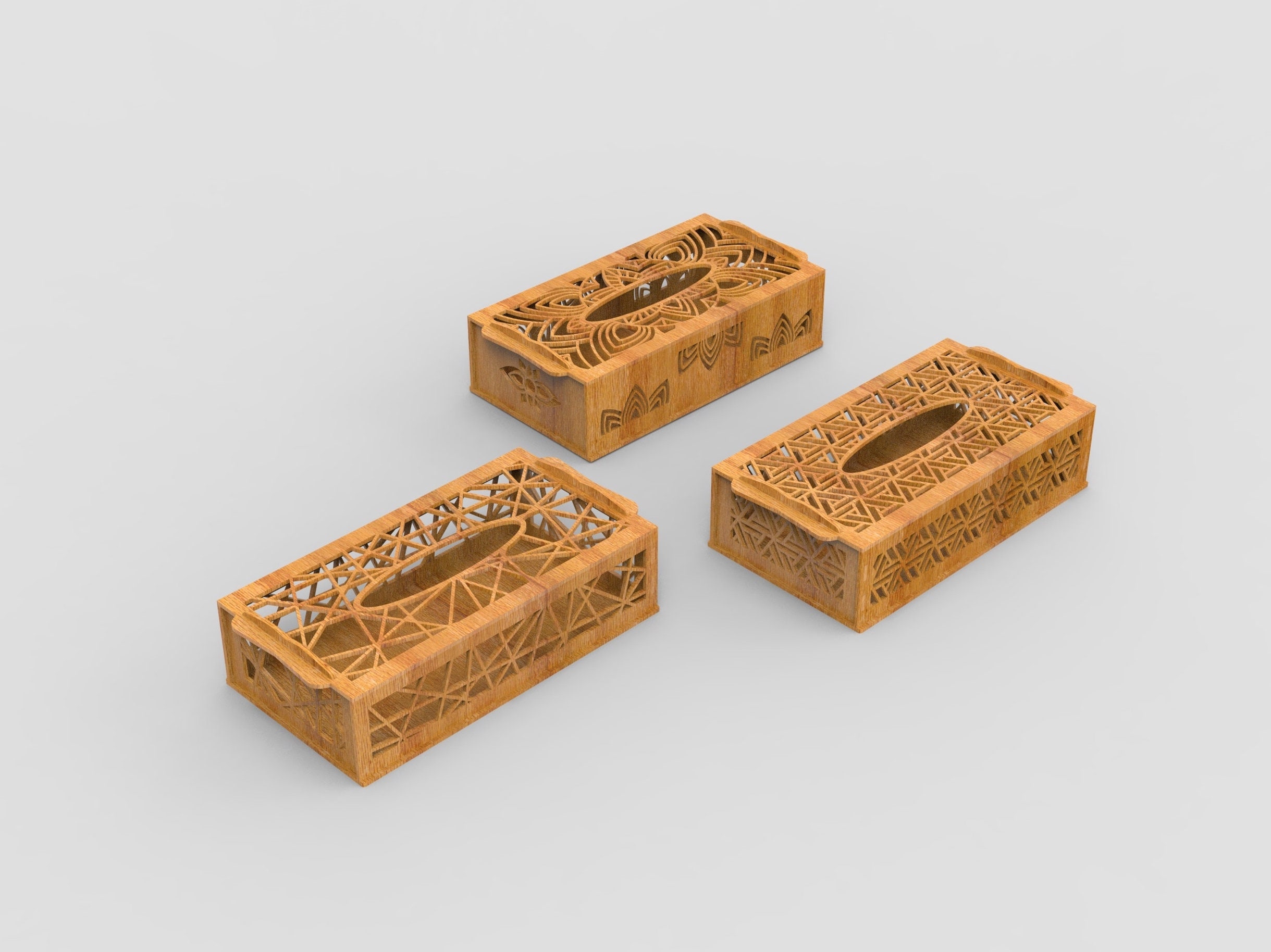 Tissue Box Laser Cut SVG DXF bundle Set of 8 Design Template Glowforge ...