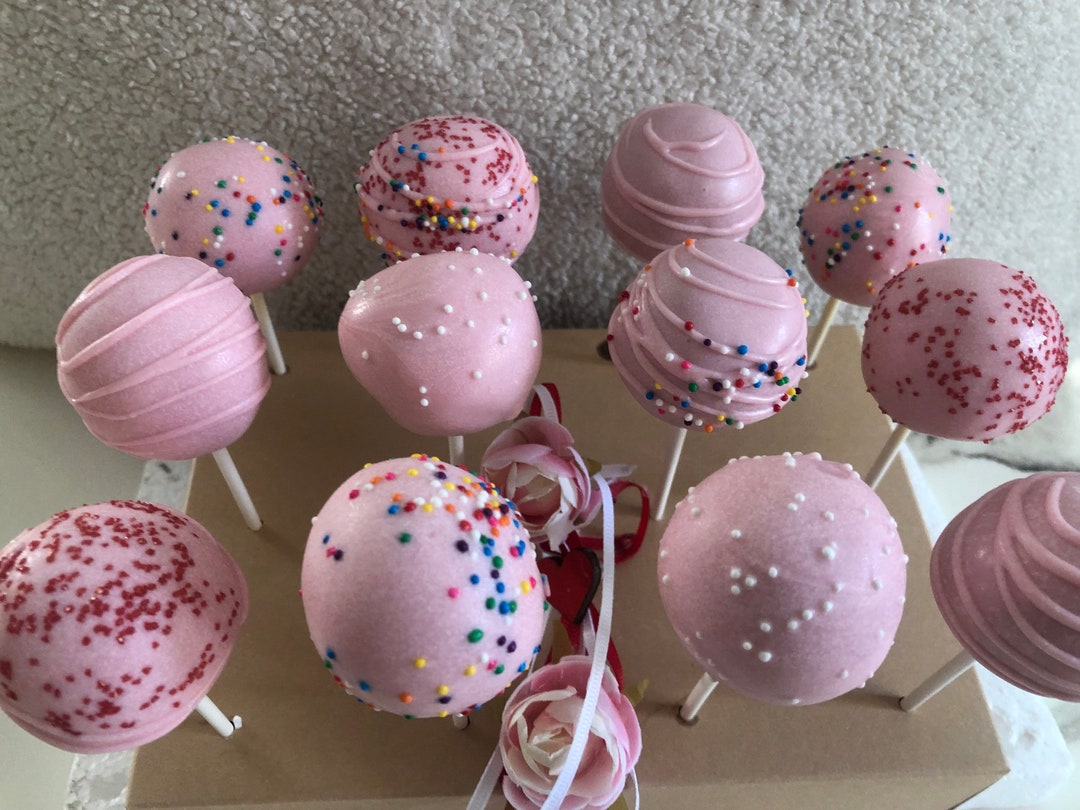 Pink Cake Pops - Etsy