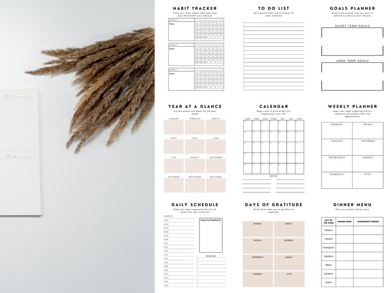 Simple Fillable and Printable Life Planner Bundle Budget - Etsy
