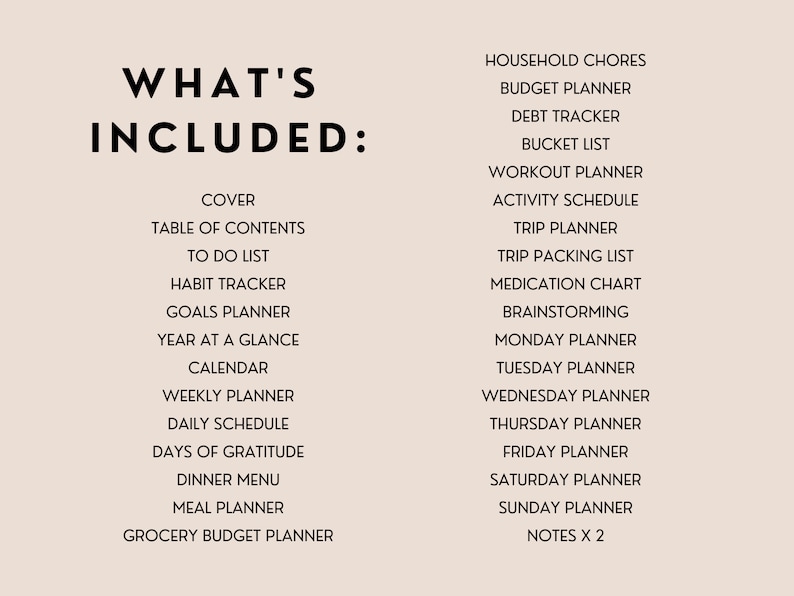 Simple Fillable and Printable Life Planner Bundle Budget - Etsy