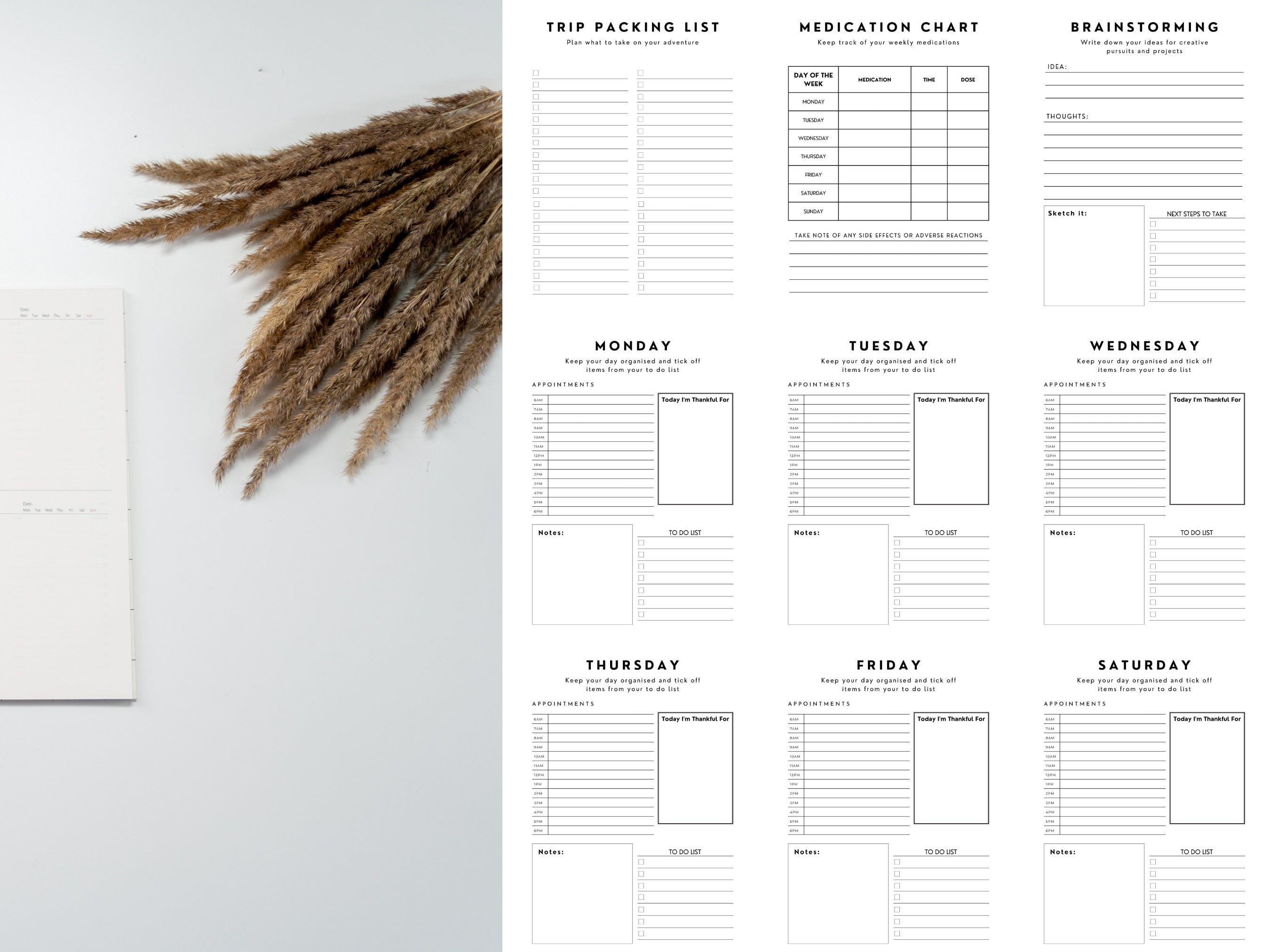 Simple Fillable and Printable Life Planner Bundle, Budget Planning ...