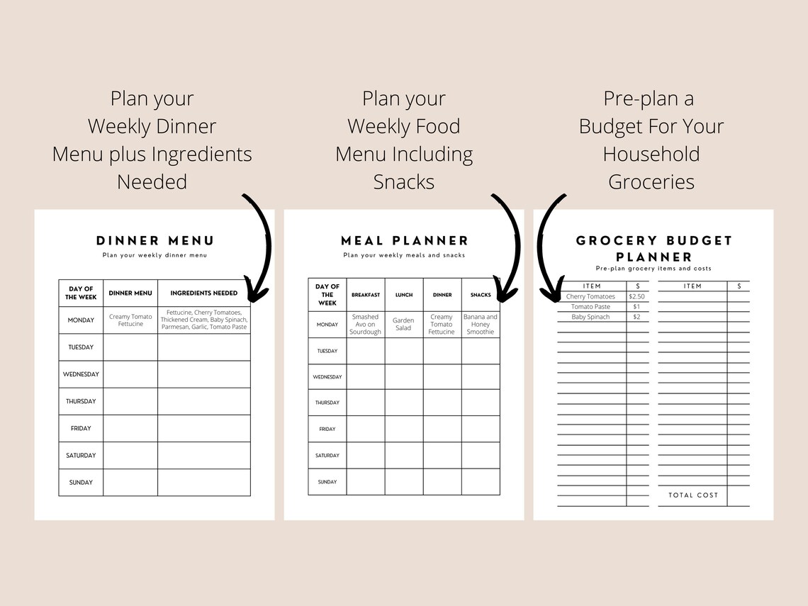 Simple Fillable and Printable Life Planner Bundle, Budget Planning ...