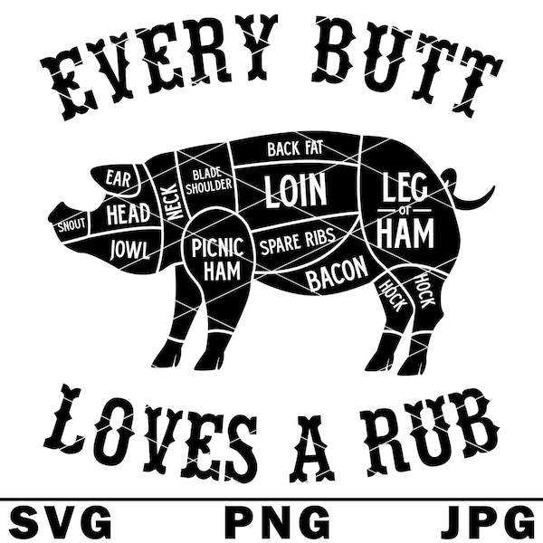 Rub Butt Svg - Etsy
