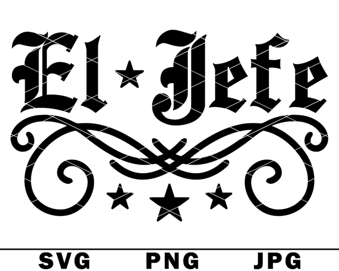 El Jefe SVG Man Boss Husband Wife Spanish Couple Matching Costume PNG ...