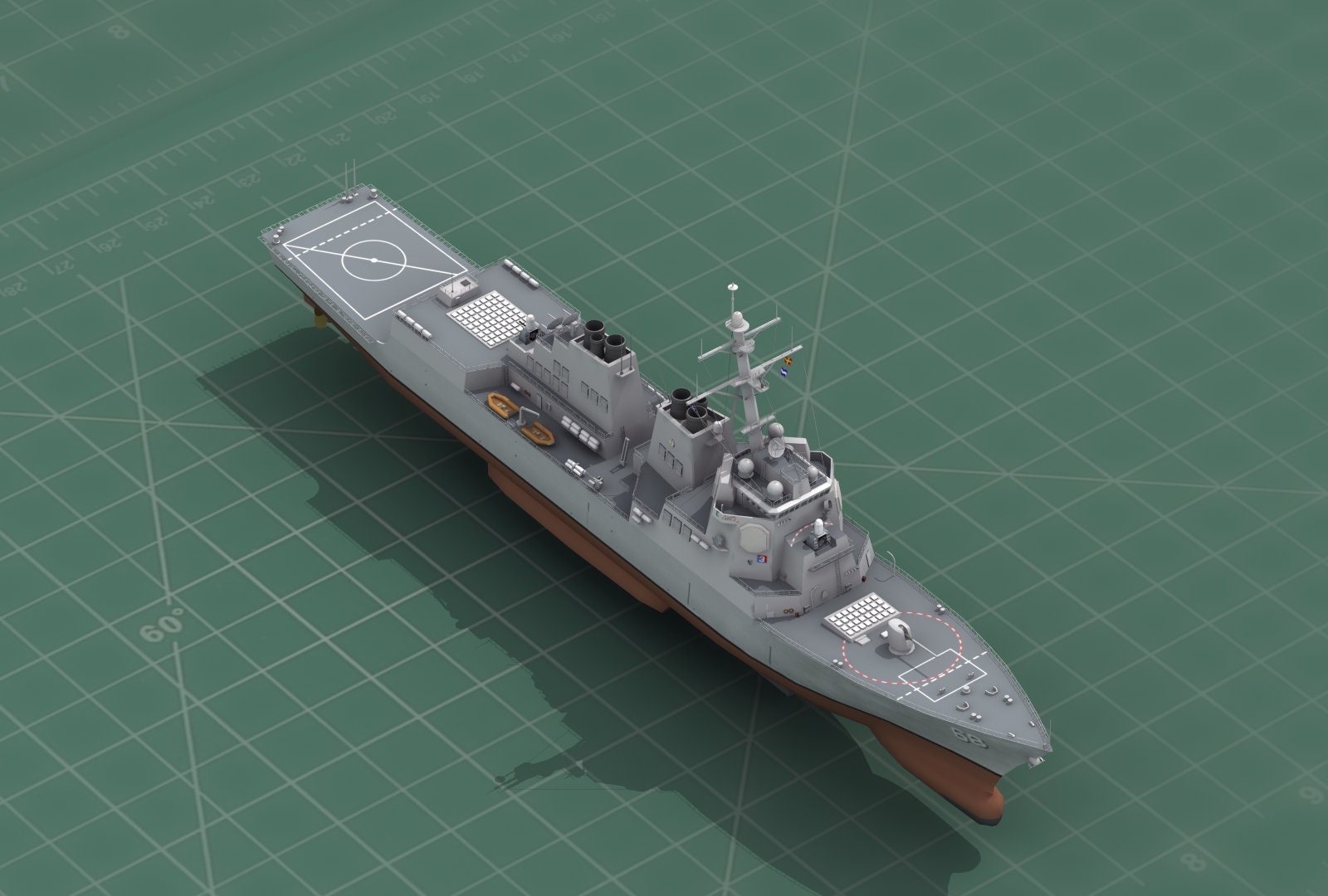 Arleigh Burke Class Destroyer 3D Print STL Model - Etsy