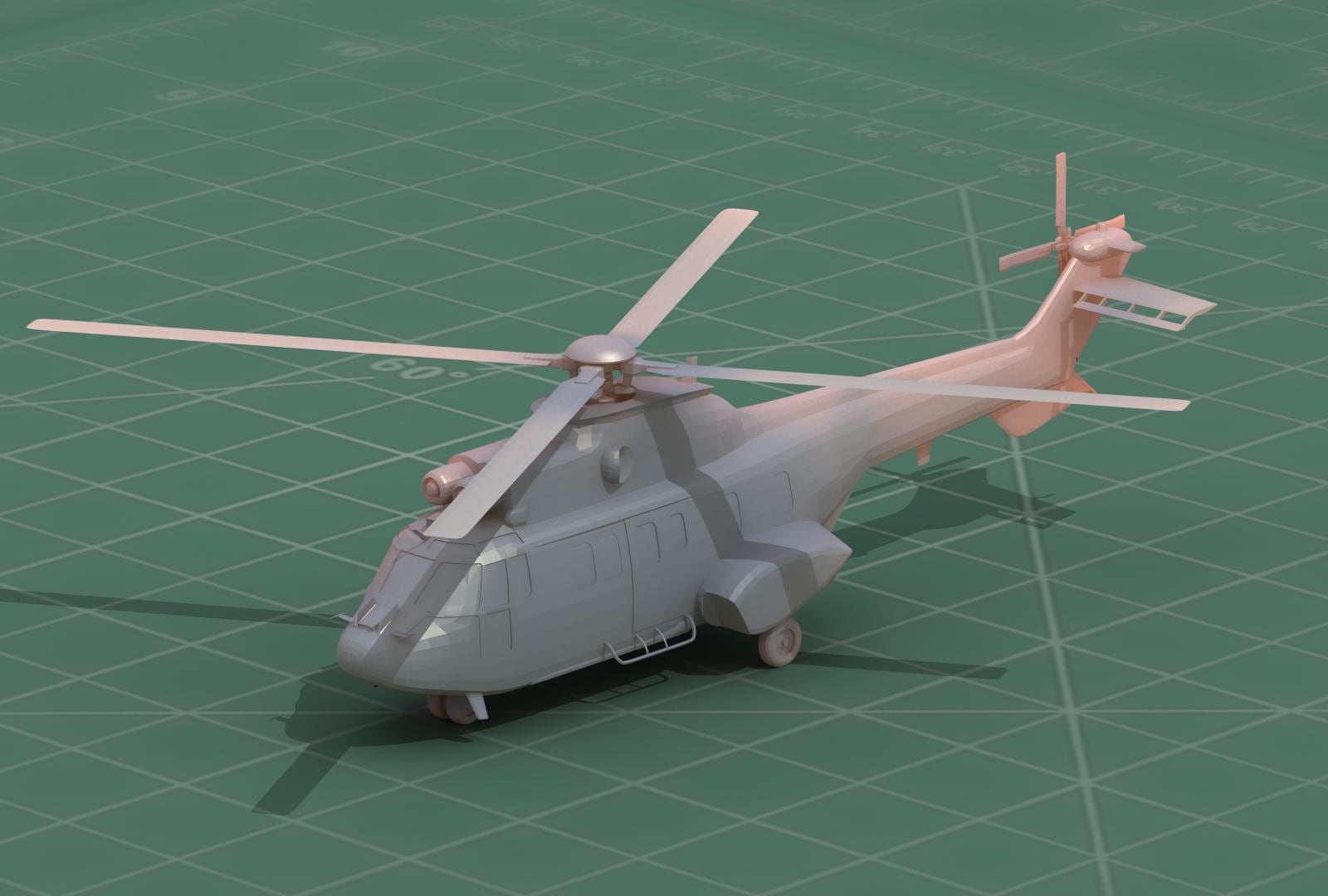 AS532 Cougar Helicopter 3D Print Model Kit - Etsy