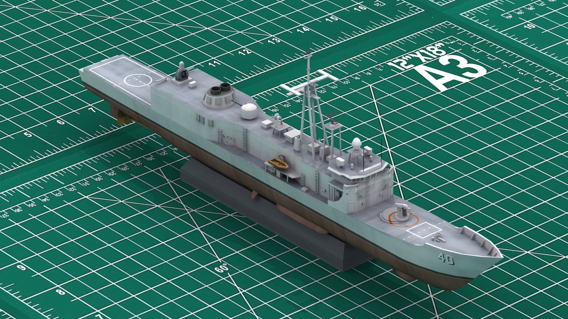 FFG-40 USS Halyburton Frigate - Etsy
