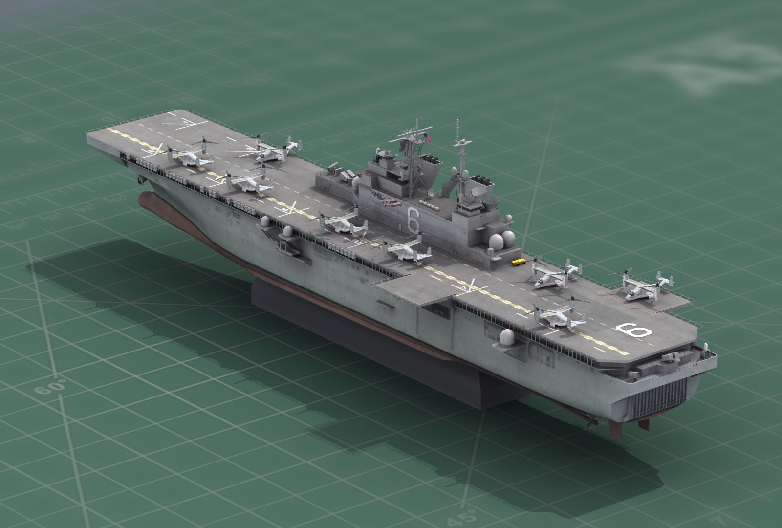 USS America LHA6 Assault Ship 3D Print Model STL File Digital Download ...