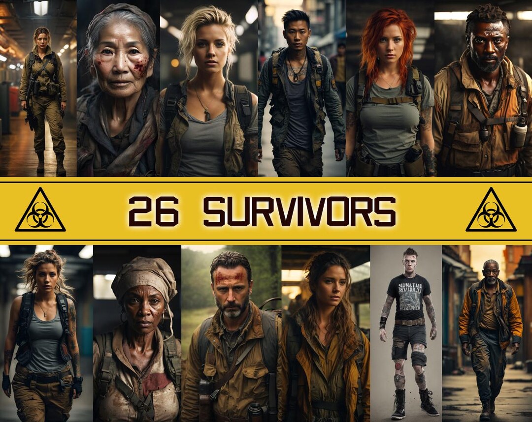 Survivor Horror RPG Character Clipart 2D Images - Etsy