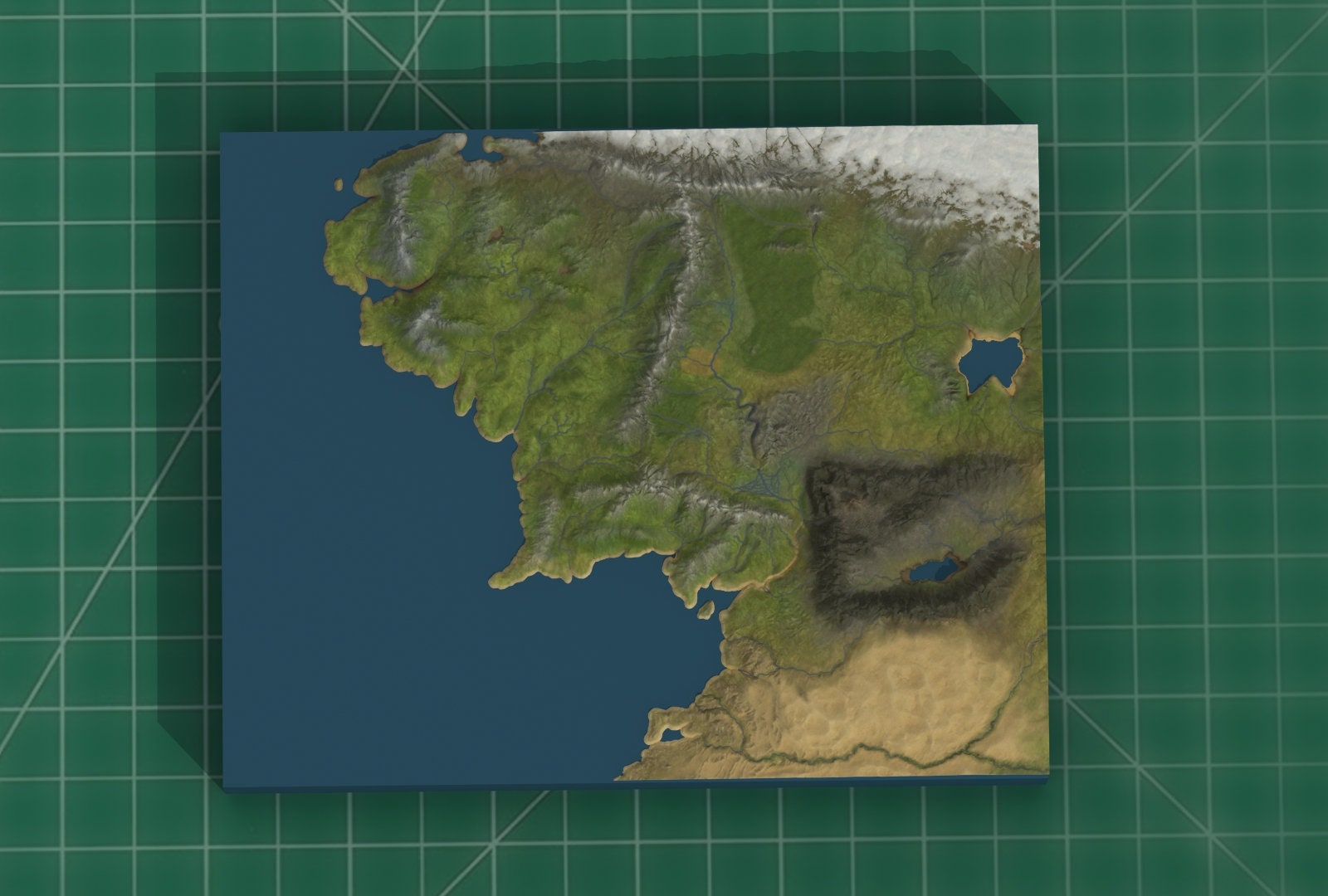Middle Earth 3D Print STL Map - Etsy